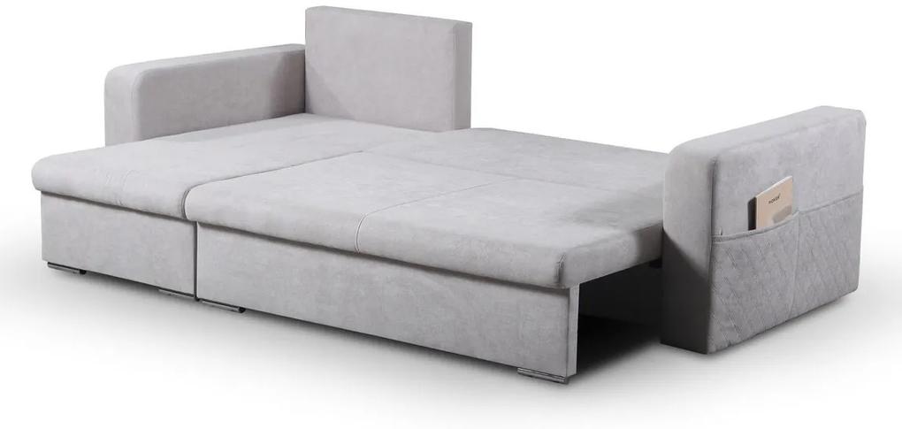 Casarredo - Komfort nábytek Rohová sedací souprava BASTIA rozkládací s úložným prostorem, Asti 2, světle šedá