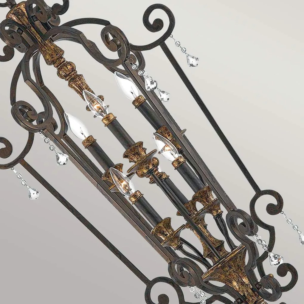 Elstead MARQUETTE B rustikální lustr 52 cm 6xE14 starý bronz