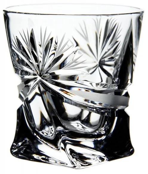 Onte Crystal Bohemia Crystal ručně broušené sklenice na destiláty Quadro Mašle 55 ml 6KS