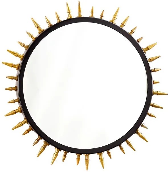 Designové nástěnné zrcadlo Lacretia 68 cm černo-zlaté
