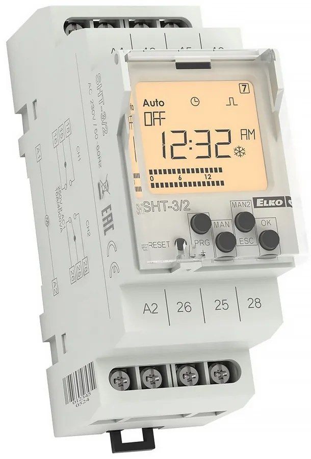 Hodiny spínací digitální, Elko SHT-1/2 230V