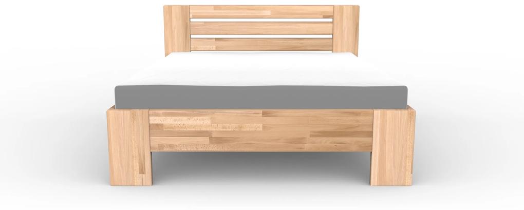 Masivní postel LONDON - Solwo Design Dřevo a odstín oleje: DUB Cink - Olej odstín DO202, Rozměr spací plochy: 160x200