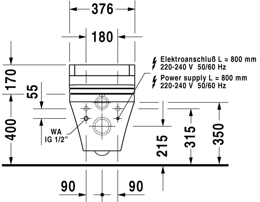 DURAVIT DURASTYLE SensoWash WC závěsné, bílá, 2542590000