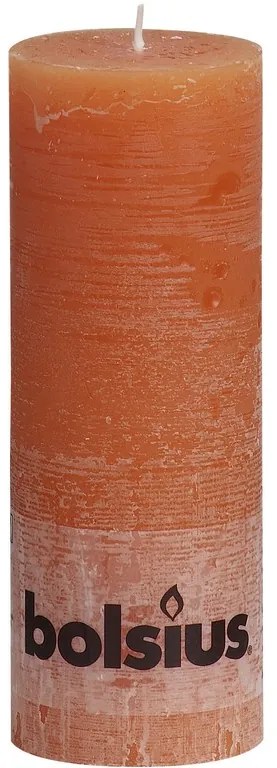 Bolsius Rustic Válec 68x190 oranžová svíčka