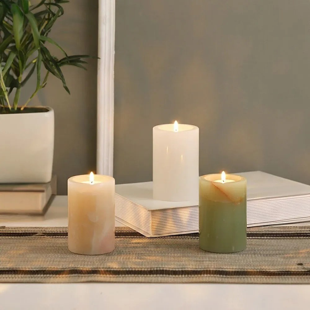 Kamenné svícny v sadě na čajovou svíčku 3 ks Oleena – Premier Housewares