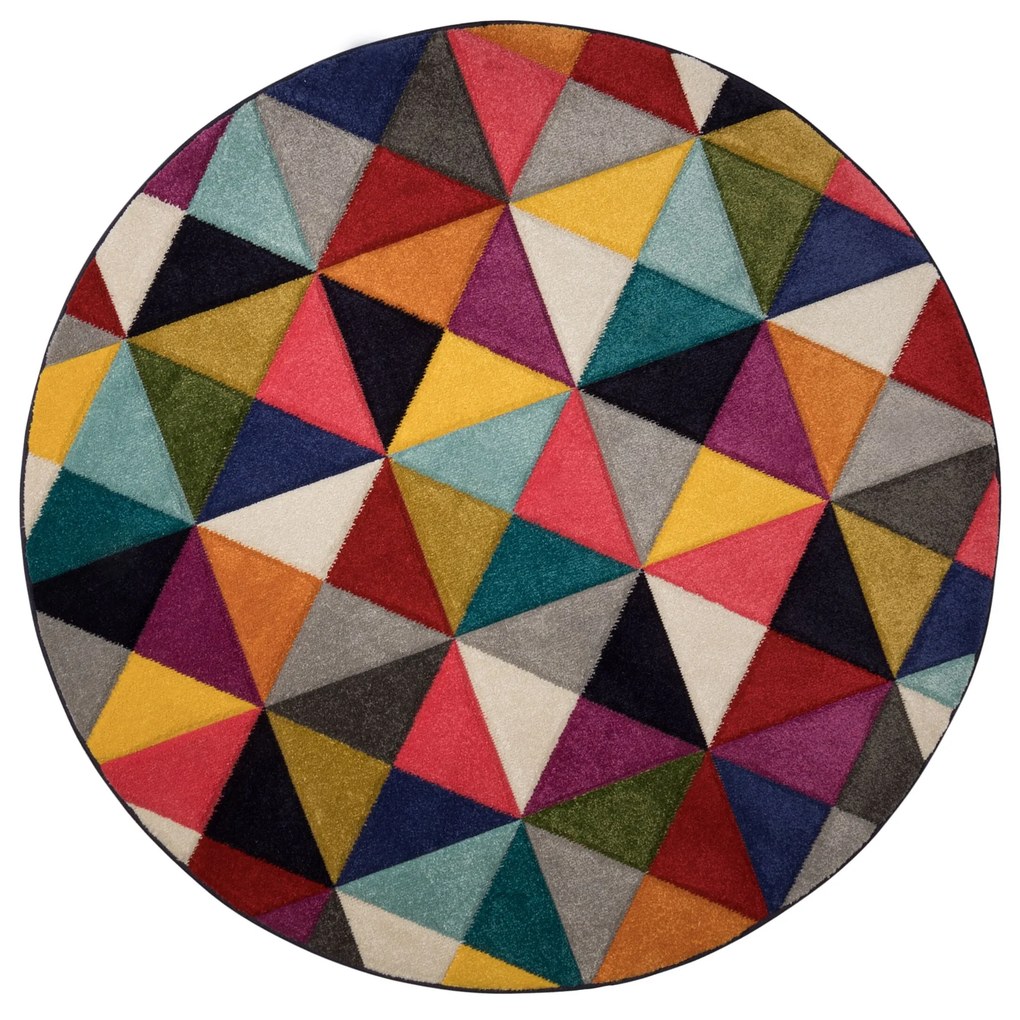 Flair Rugs, Kusový koberec Spectrum Samba Multi kruh, 160x160 (průměr) kruh, vícebarevná, ložnice