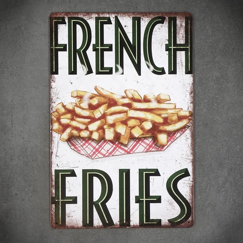 Kovová cedule French fries 2