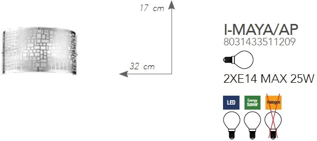 Faneurope I-MAYA/AP nástěnné svítidlo z oceli