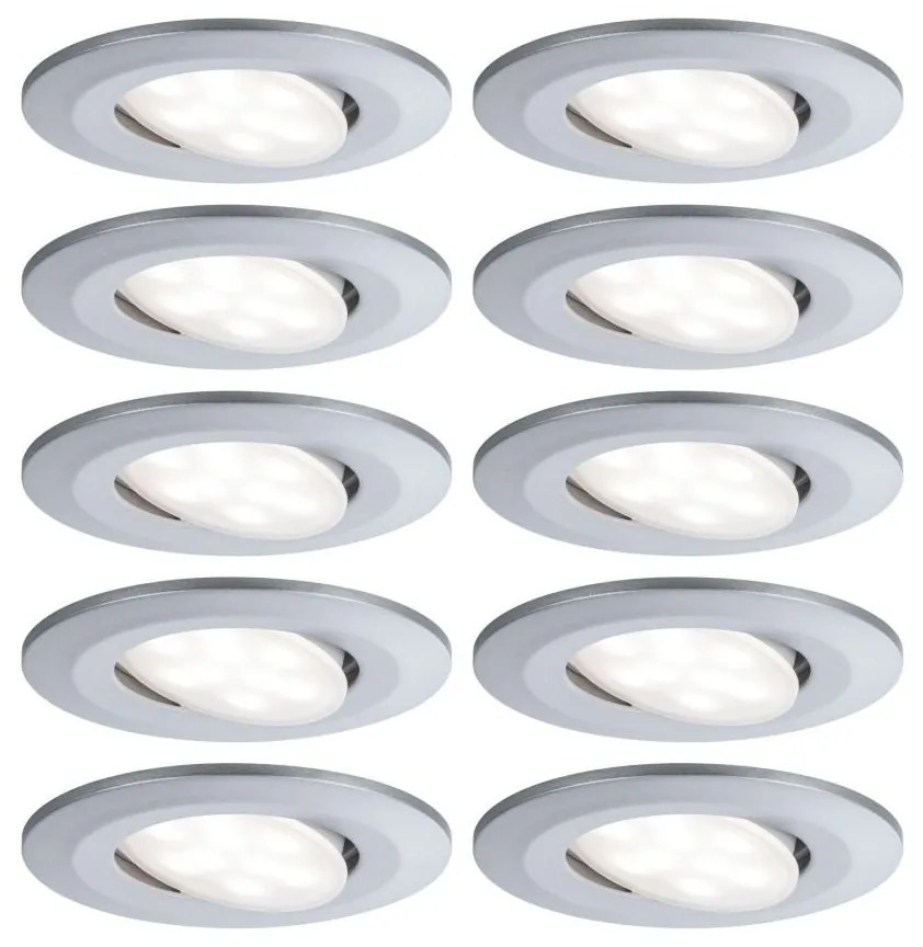 P 99925 Vestavné svítidlo LED Calla kruhové 10x6,5W matný chrom výklopné 999.25 - PAULMANN