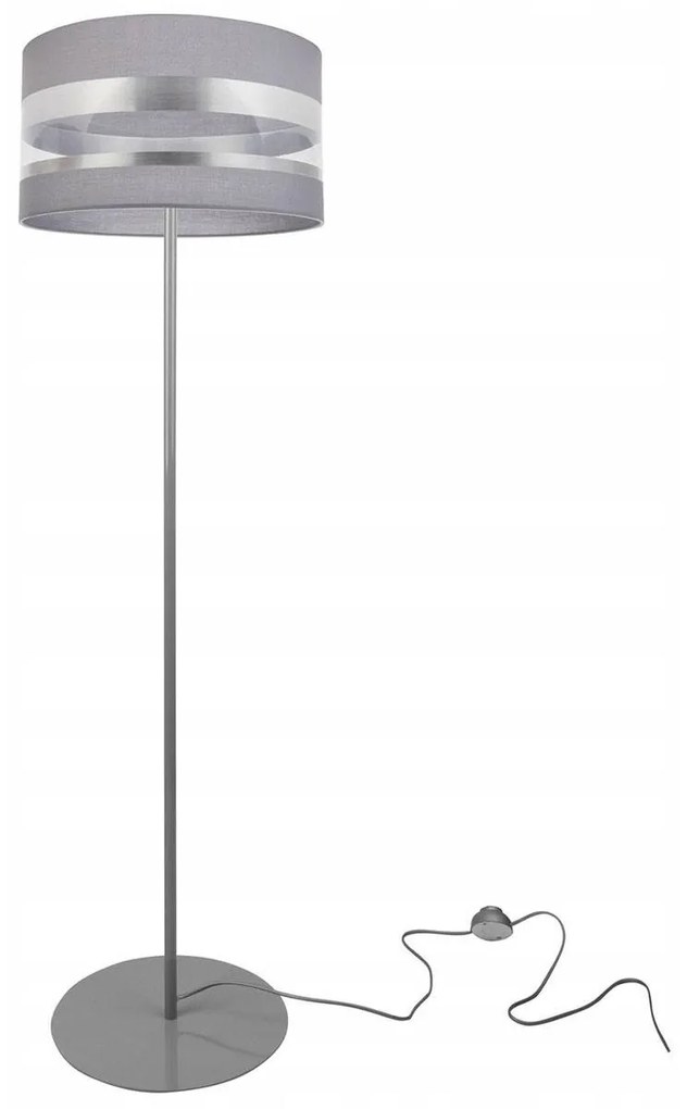 Podlahová lampa INTENSE CHROME, 1x textilní stínítko (výběr ze 6 barev), (výběr ze 3 barev konstrukce), (fi 35cm), O