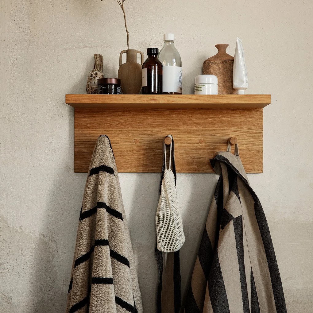 FERM LIVING Věšák s poličkou Place Rack Large, Oak