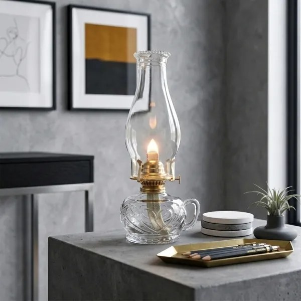 BRILAGI - Petrolejová lampa MERLIN čirá