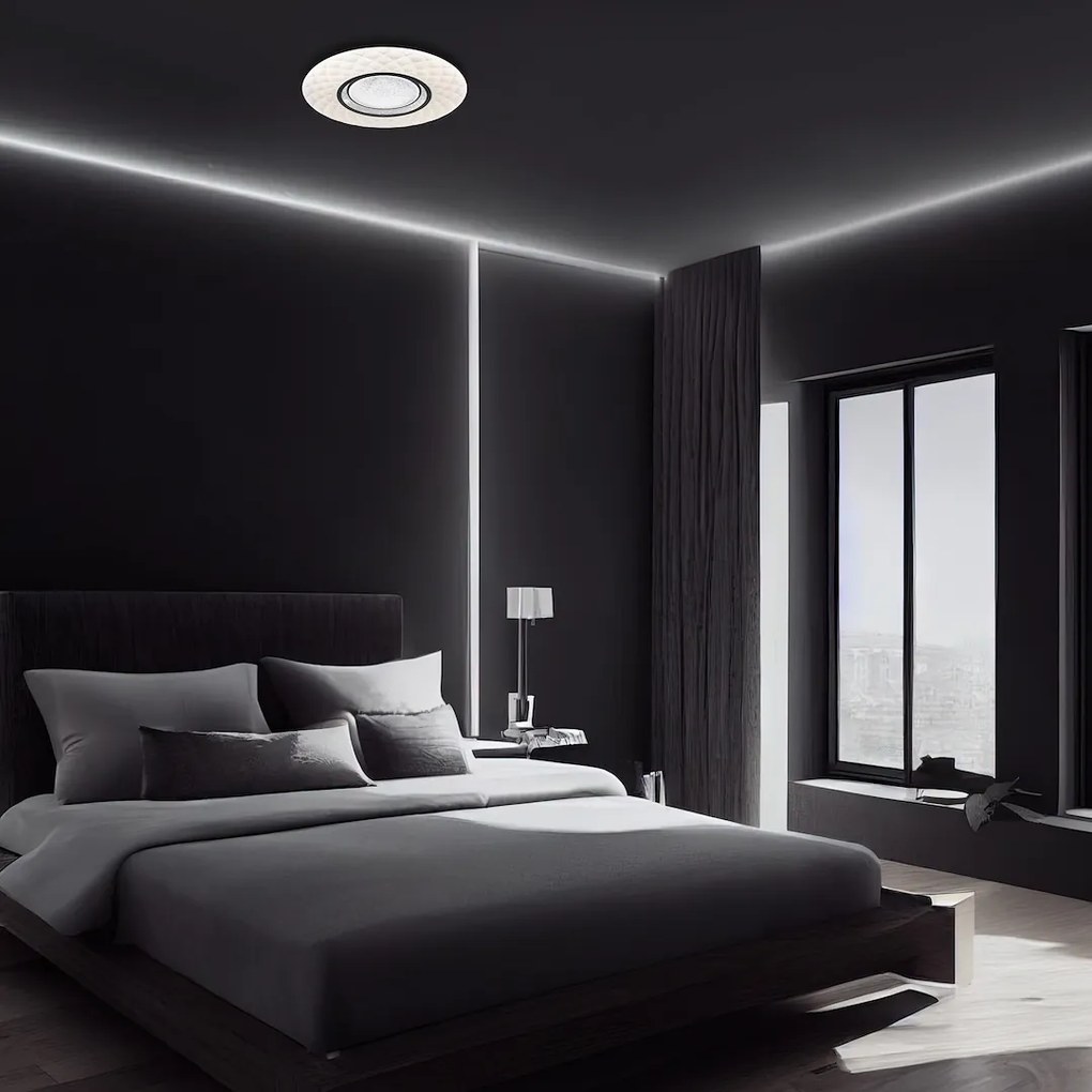 Stropní LED svítidlo Tokyo, 1x LED 24w, 3000-6000k, w/ch, s ovladačem
