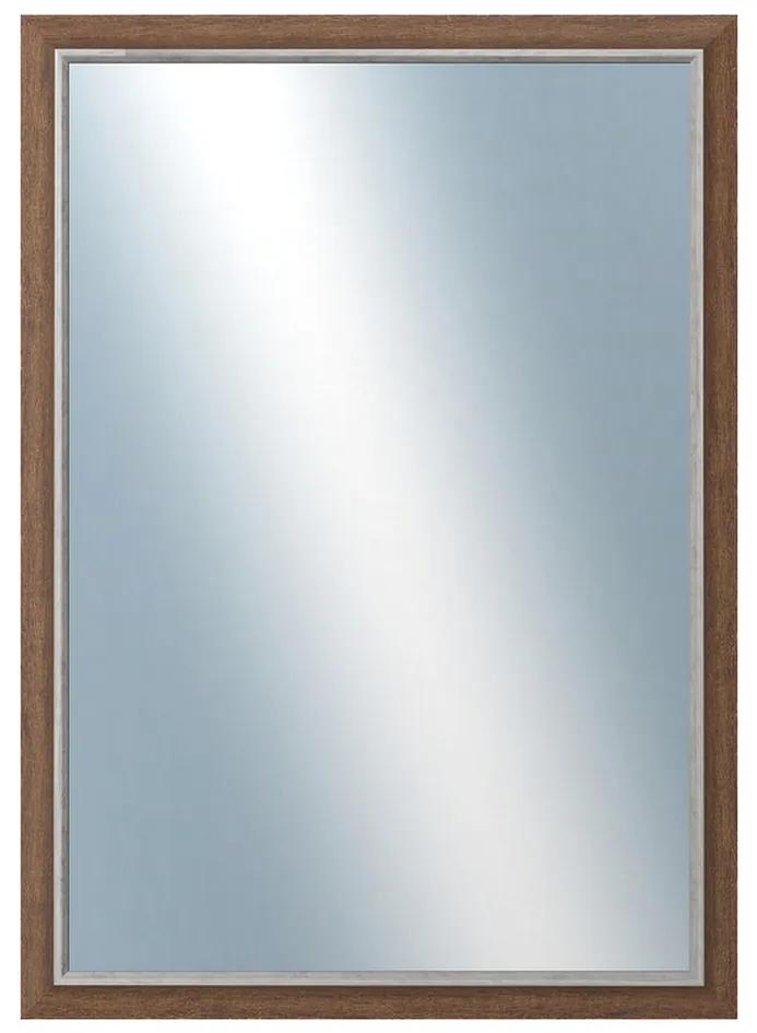 DANTIK - Zarámované zrcadlo - rozměr s rámem cca 50x70 cm z lišty TAIGA hnědá (3107)