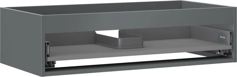 Mexen Box-A, závěsná skříňka 90 cm, 1 zásuvka, grafitová matná, 91AX0-0900-235-1-66