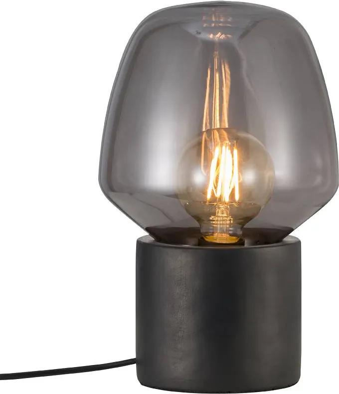 Stolní lampa Nordlux Christina (černá, kouřové sklo) 48905003