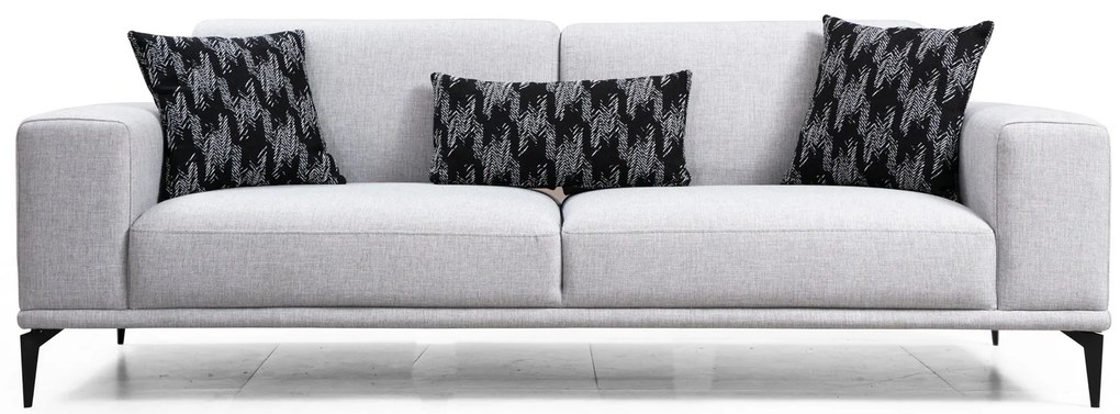Hanah Home Třímístná pohovka NIKEA světle šedá nastavitelná 560ARE1710