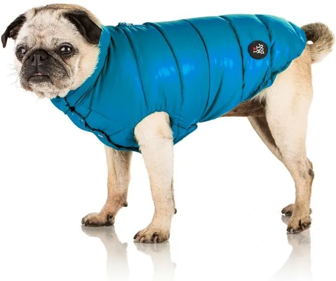 Péřový kabát pro psy Blu Curacao, Velikost  S MILK&PEPPER FW15232BLK