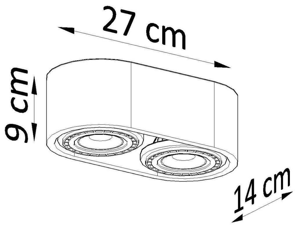 Stropní svítidlo BASIC 2 beton