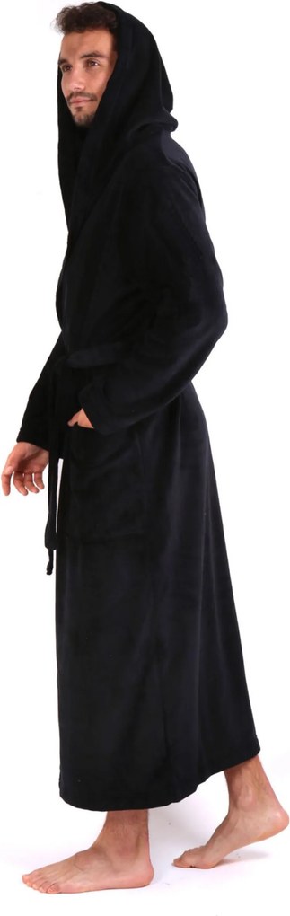 Černý župan s kapucí Tampa Beauty Black - XL