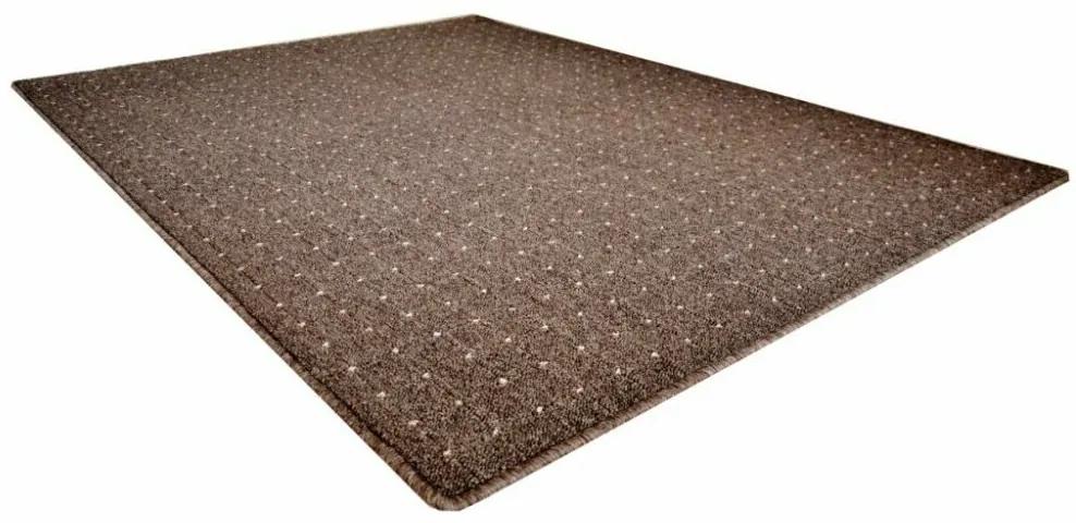 Kusový koberec Udinese hnědý (Varianta: Kulatý 80 cm průměr)