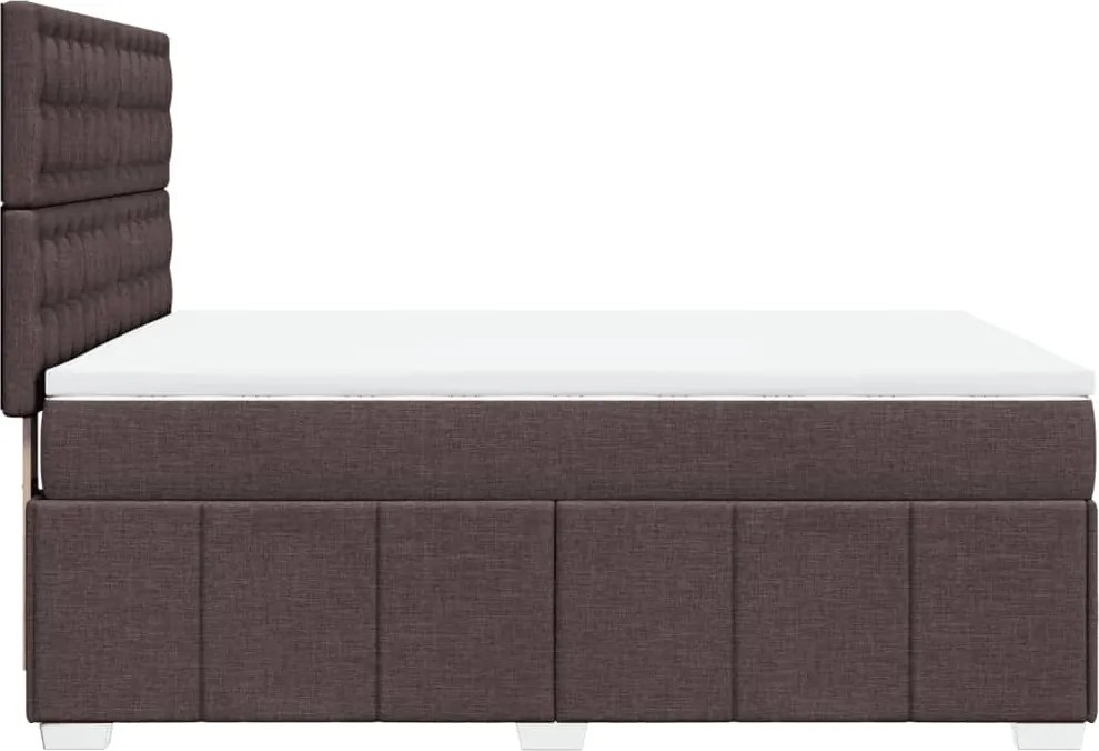 Box spring postel s matrací tmavě hnědá 140x200 cm textil 3294008