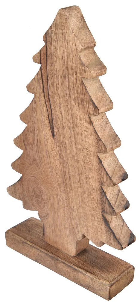 4Home Dekorace z mangového dřeva Snowflake Tree, 33 cm
