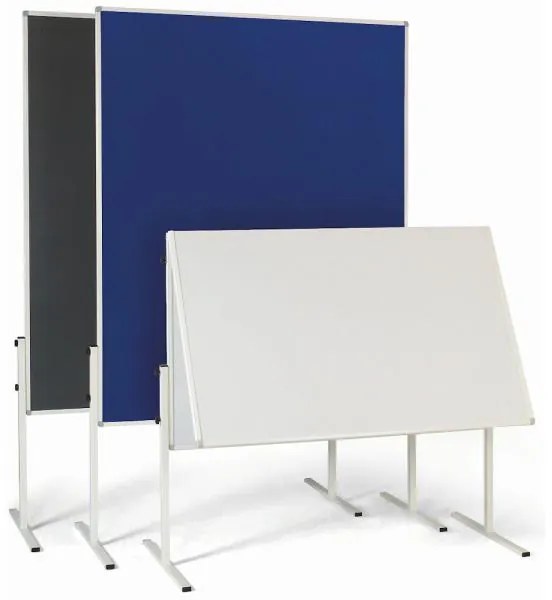 Modrá moderační tabule Ekonomy dělená 2x75x120cm
