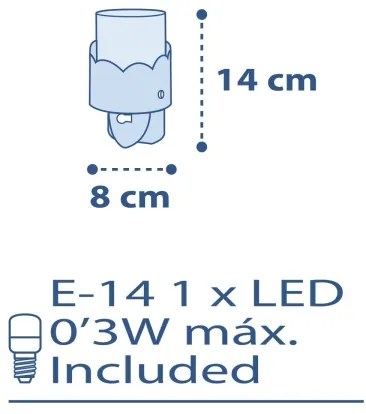 Dalber 61235T - LED Lampička do zásuvky MOON 1xE14/0,5W/230V