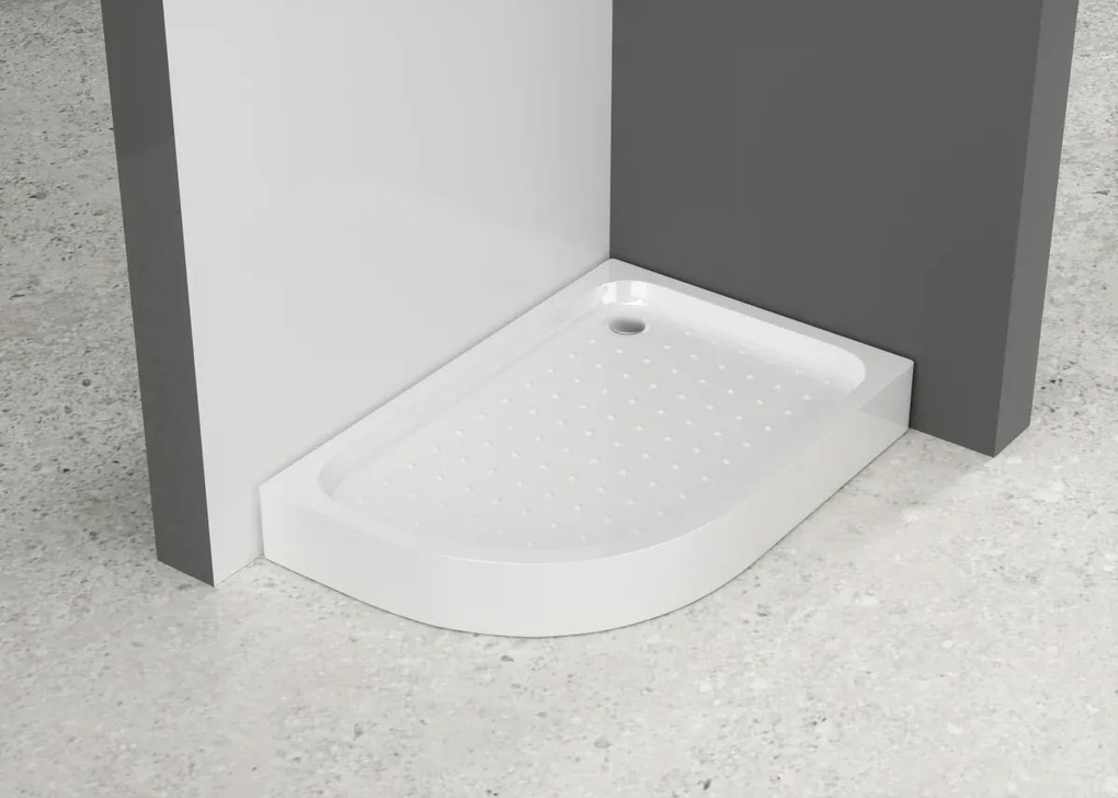 LOR 120x80 Pravá Sprchová vanička asymetrická, akrylát