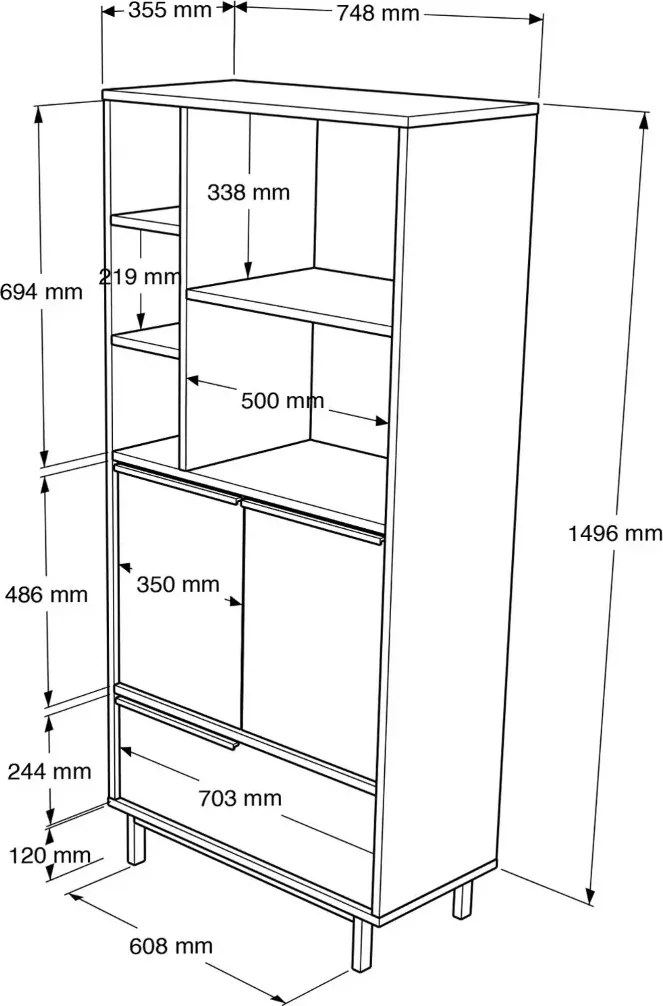 Koupelnová skříňka Houseland Dolabis bílá