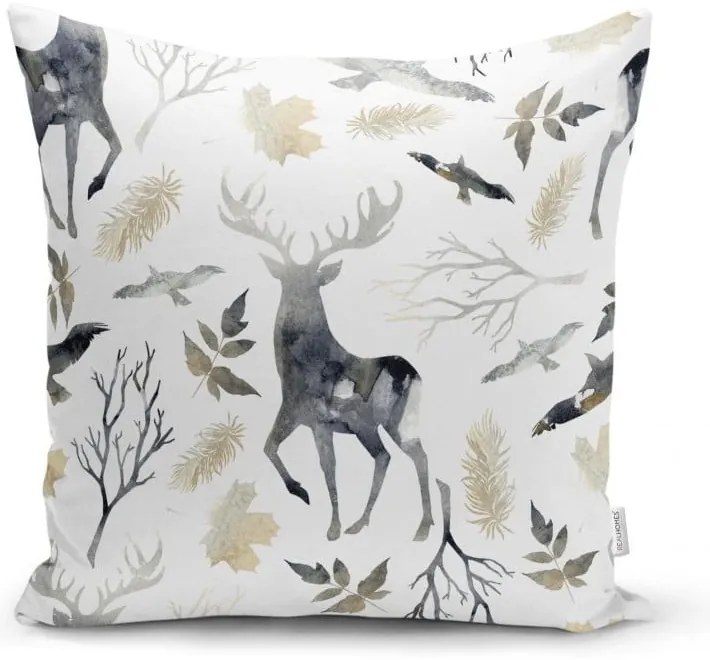 Sada 4 vánočních povlaků na polštář a běhounu na stůl Minimalist Cushion Covers Christmas Forest