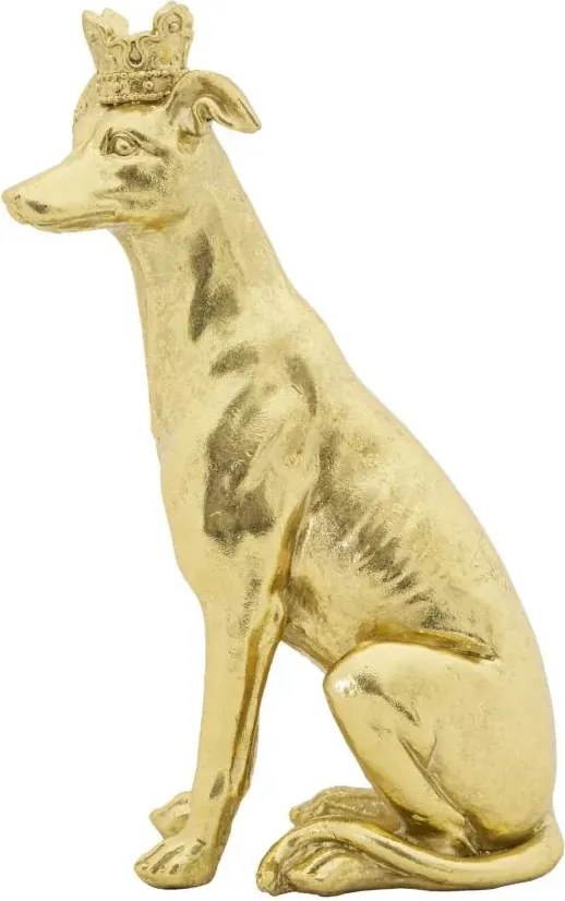 Dekorativní soška Dog 33 cm zlatá