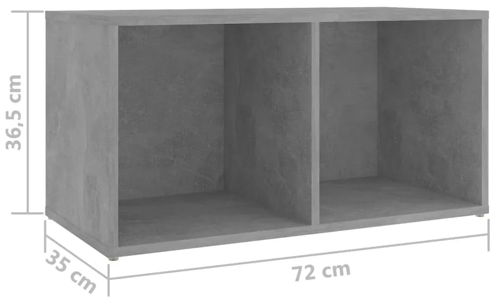 vidaXL Marketos TV skříňky 4 ks betonově šedé 72x35x36,5 cm kompozitní dřevo