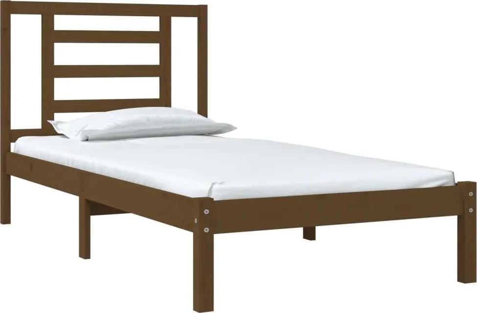 vidaXL Rám postele masivní dřevo 75 x 190 cm Small Single [3104311] Barva: Přírodní