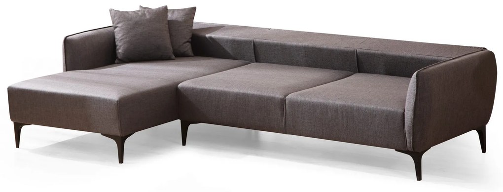 HANAH HOME rohová pohovka BELISSIMO vlevo tmavě šedá 560ARE1801