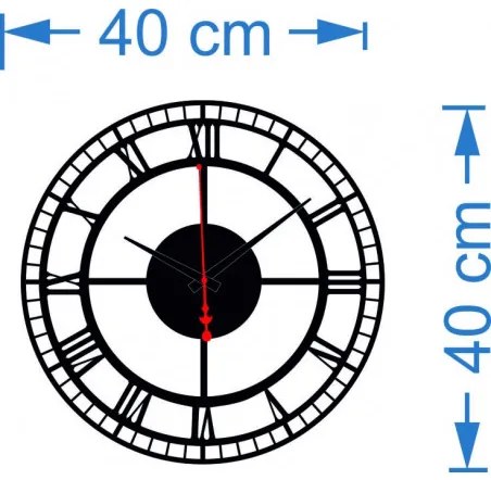Nástěnné hodiny kruhové s římskými číslicemi I SENTOP X0073