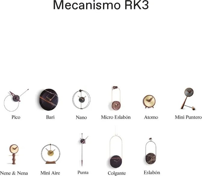 Hodinový strojek UTS - Nomon se zesíleným chodem a prodlouženou hřídelí - RK1