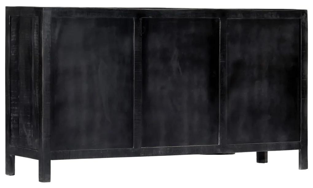 Příborník černý 147 x 40 x 80 cm masivní mangovníkové dřevo,  247988
