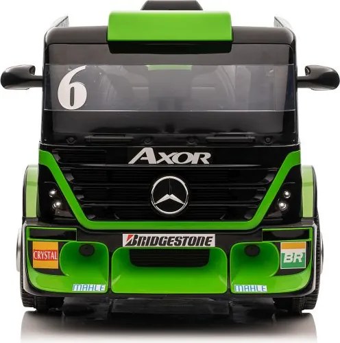 LEAN CARS Elektrické autíčko Mercedes s návěsem XMX622B, LCD, zelené