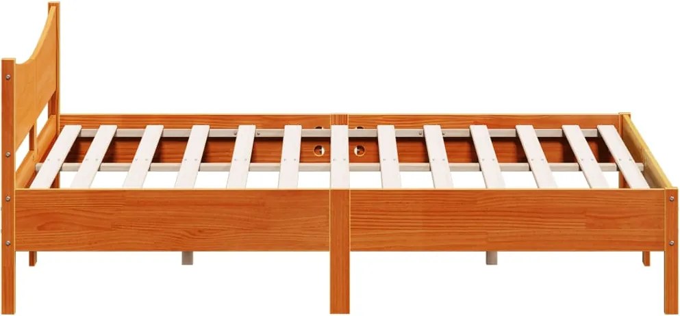 Postel bez matrace voskově hnědá 200 x 200 cm masivní borovice 3216359