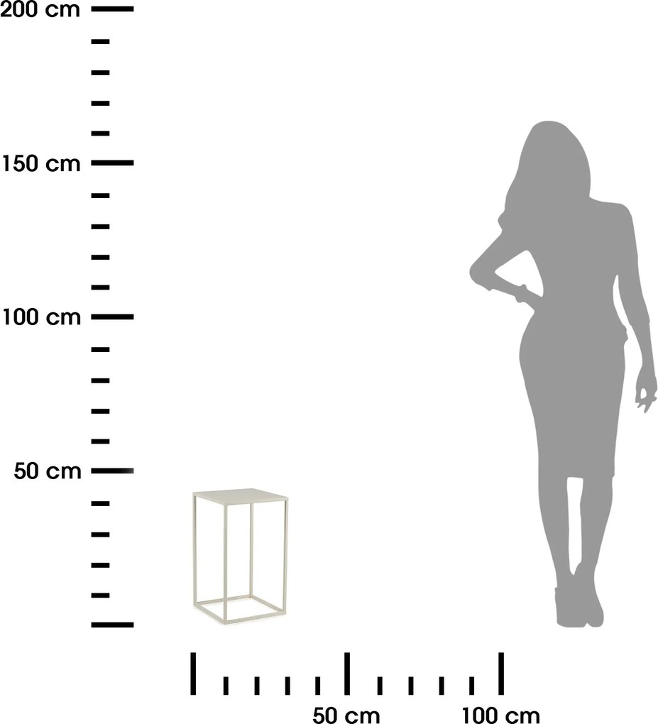 STOJAN NA KVĚTINÁČ SIMPLE 40X24X24 CM KRÉMOVÁ