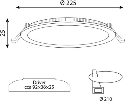LED podhledové svítidlo McLED TORO R21 TR225-21W2700K-W-EN teplá bílá ML-412.016.33.0