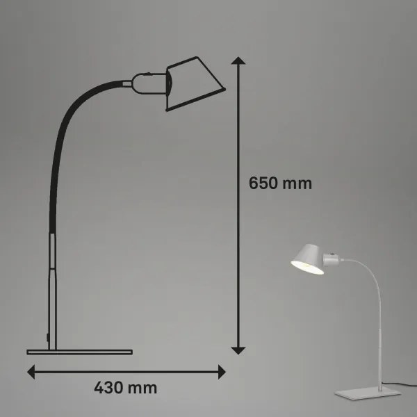 Brilo - Stolní lampa 1xE27/10W/230V matný chrom