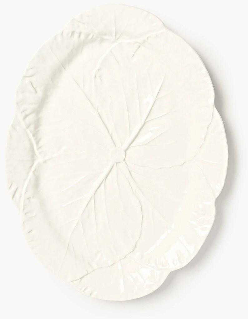 Ručně malovaný oválný servírovací talíř Cabbage