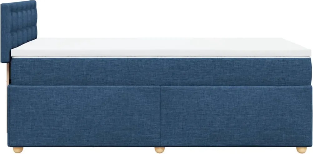Box spring postel s matrací modrá 90x190 cm textil 3286555