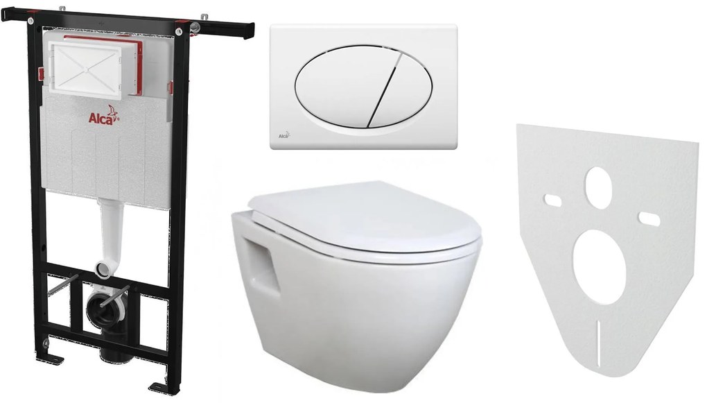 Alcaplast AM102/1120 Jádromodul komplet do bytových jader se závěsným WC Creavit TERRA TP325 + bidet 2v1