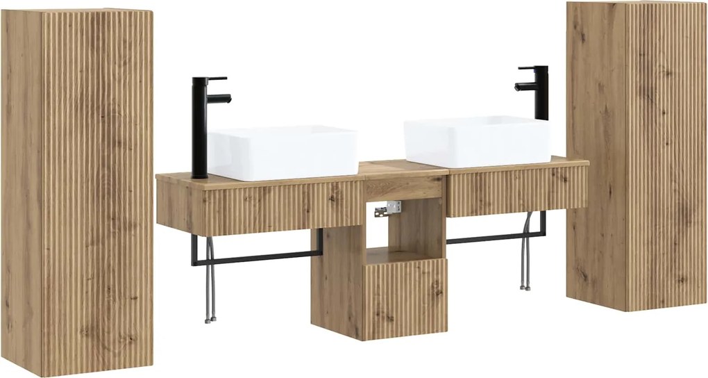 Sada koupelnového nábytku 5 ks Dub artisan 33 x 34,5 x 100 cm 3405982