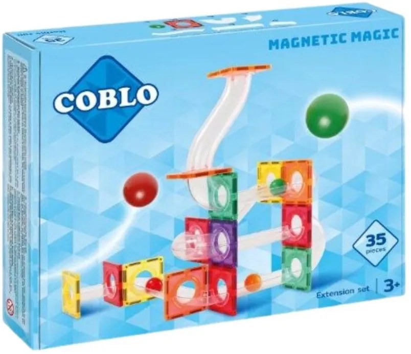 Coblo magnetická stavebnice - kuličková dráha - 35 dílů - classic