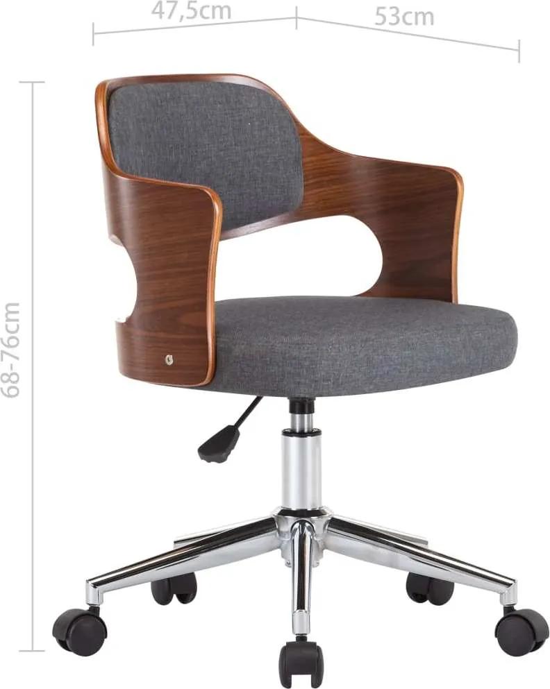 vidaXL Otočné jídelní židle 6 ks ohýbané dřevo a umělá kůže [3054937] Barva: taupe